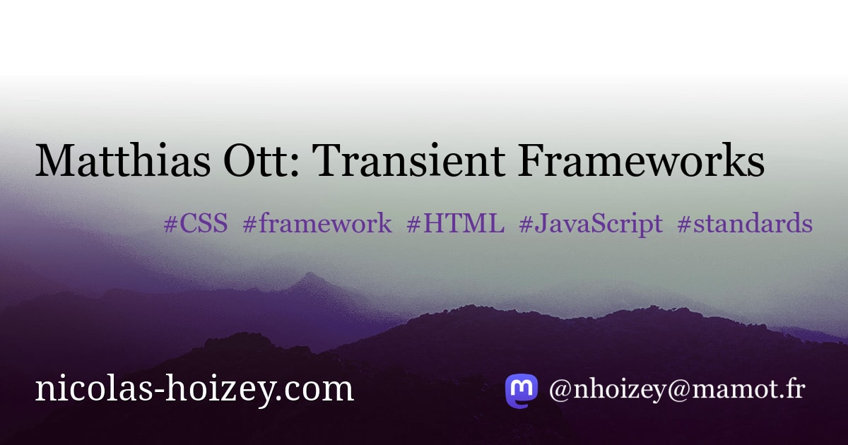 Matthias Ott: Transient Frameworks - Nicolas Hoizey